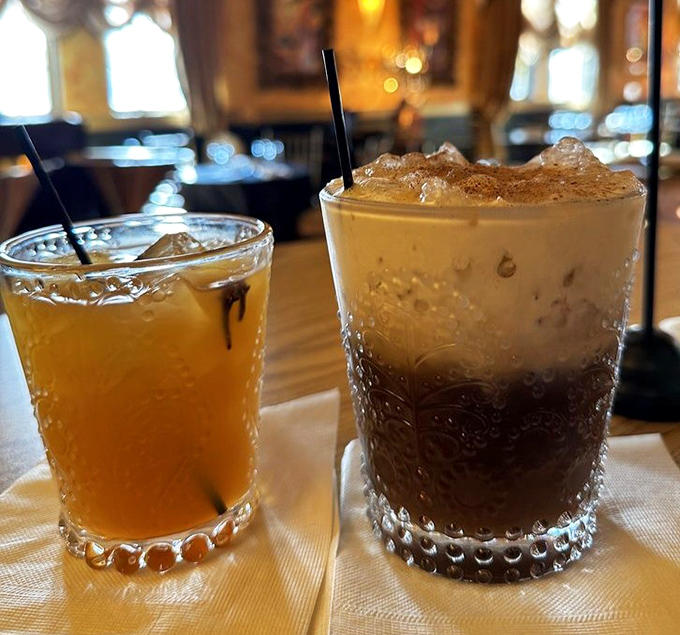 Cocktails that tell stories of speakeasies past – when bartenders weren't just mixing drinks, they were creating liquid alibis.