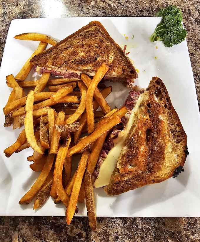The humble patty melt gets the respect it deserves here&mdash;hand-formed beef, melted cheese, and grilled onions on toasty bread with hand-cut fries.