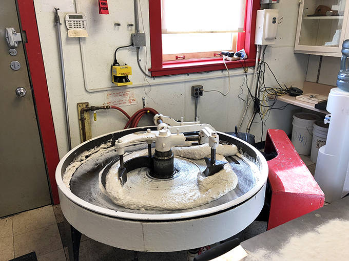 The heart of confectionery creation &ndash; this round mixer churns what will become delicious homemade treats with hypnotic rhythm.