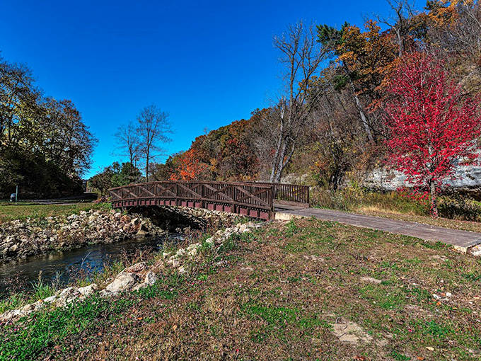 Mother Nature showing off her landscaping skills with this perfect blend of rushing water, limestone cliffs, and lush greenery.