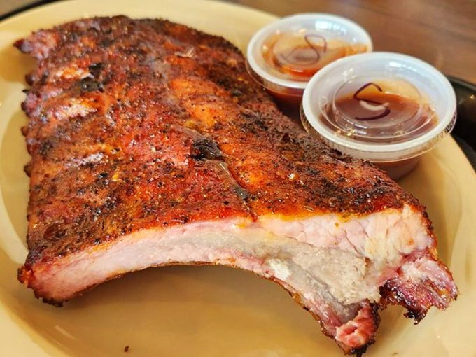 The telltale pink smoke ring reveals the pitmaster's patience &ndash; hours of low-and-slow smoking creates this carnivore's dream.