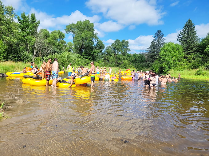 The shallow entry point where adventures begin &ndash; notice how the water seems to invite you in for a day of drifting.