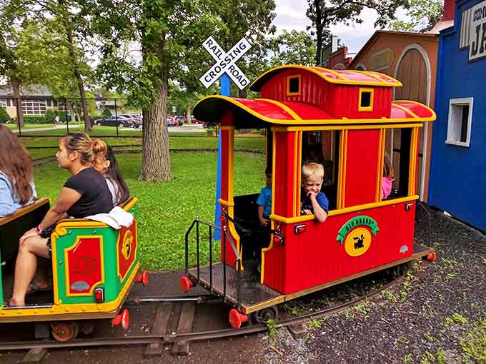 The charming train station welcomes passengers of all ages, promising a scenic journey that somehow feels both nostalgic and brand new.
