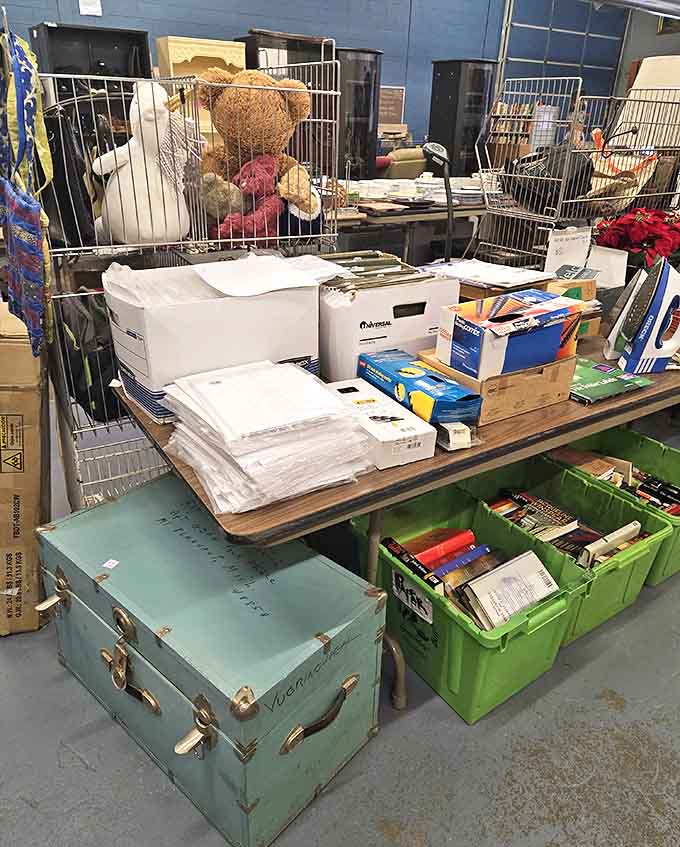 Office supplies, household goods, and random treasures &ndash; the kind of eclectic mix that makes every visit a new adventure.