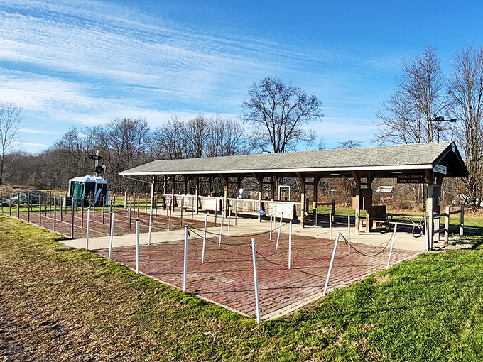The station platform stands ready for eager passengers, a launching point for adventures that transcend generations.