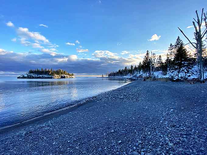 Winter transforms Pebble Beach into a frozen wonderland where the cold beauty will take your breath away—literally!