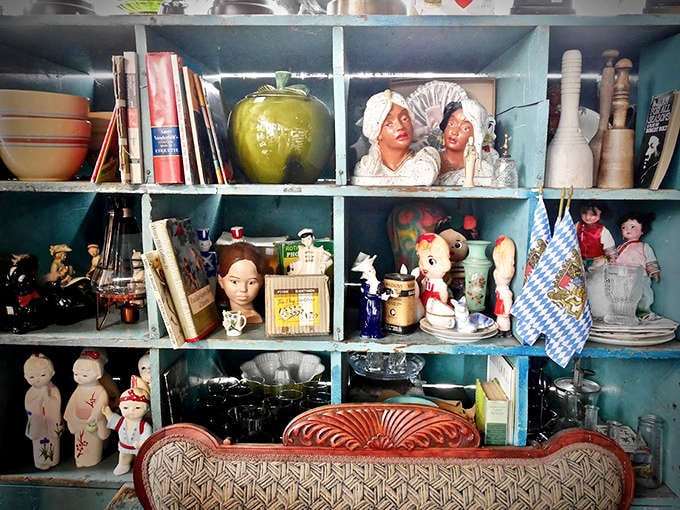 Shelves overflow with yesterday's knick-knacks and tomorrow's conversation pieces, each item patiently waiting for its perfect match.