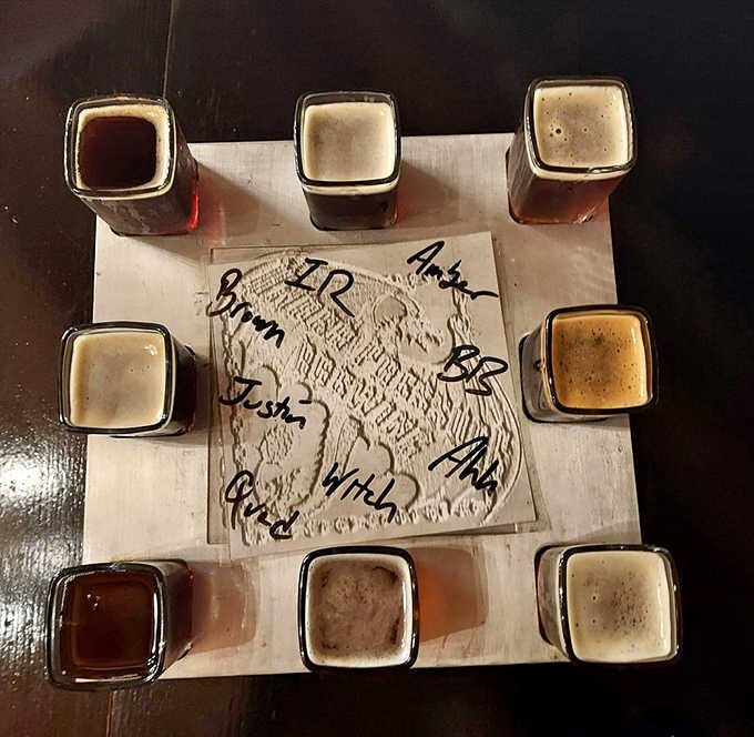 Eight distinct brews form a perfect square&mdash;a chessboard of flavors where every sip is a strategic move toward beer enlightenment.