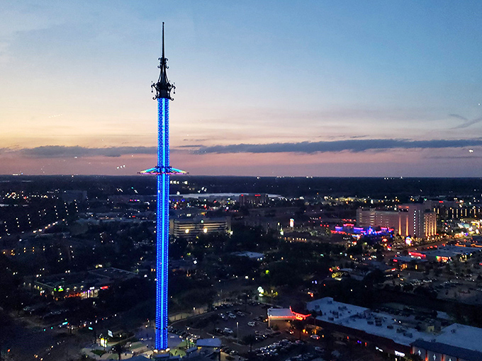 A bird's-eye perspective that turns Orlando's sprawling landscape into a living map of adventure possibilities.