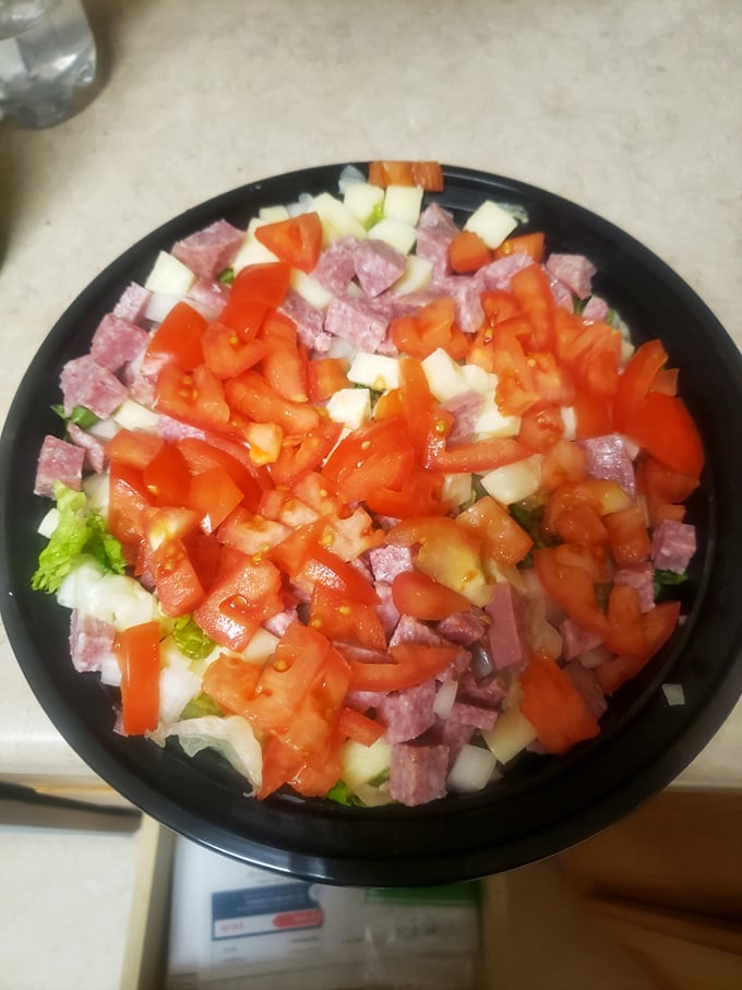 The antipasto salad &ndash; where vegetables finally get interesting thanks to generous chunks of meat and cheese.