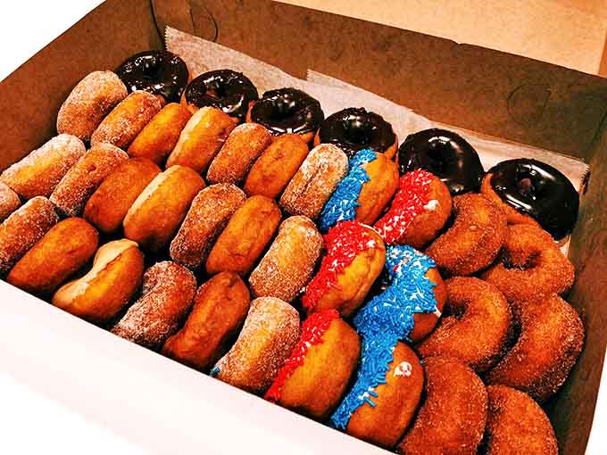 A box of possibilities &ndash; like a support group for donuts with different glazes but the same mission: your satisfaction.