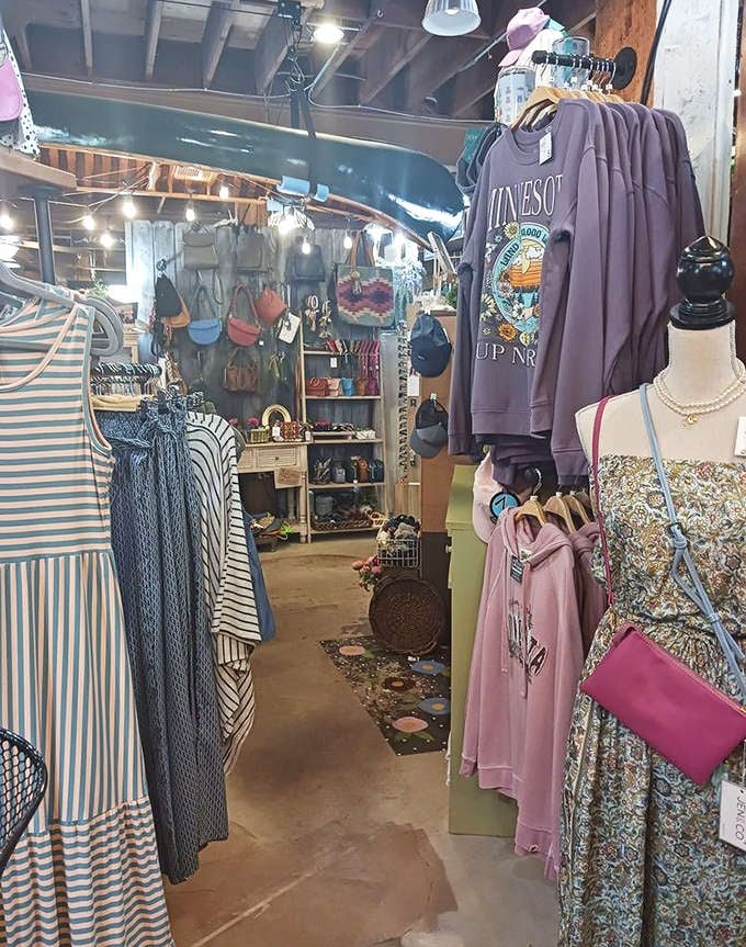 Fashion with Minnesota flair! The clothing section features comfortable, stylish pieces that transition perfectly from lake life to dinner downtown.
