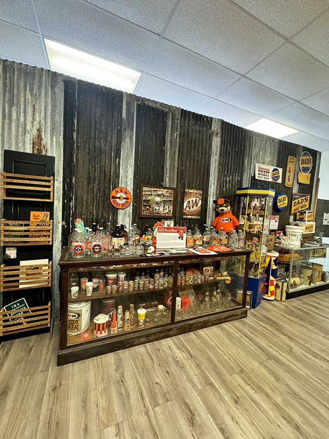 Vintage roller skating rink patches remind visitors of mid-century America, when root beer and roller skating defined wholesome entertainment.