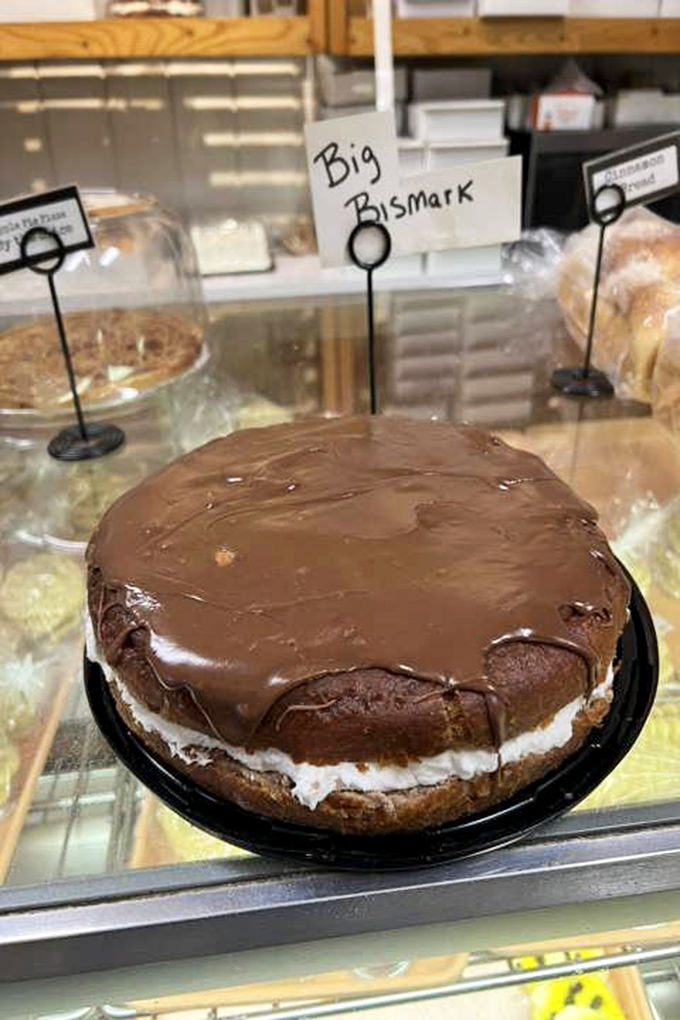 The "Big Bismarck" lives up to its name, a chocolate-topped behemoth that's more meal than snack, worth every delicious calorie.