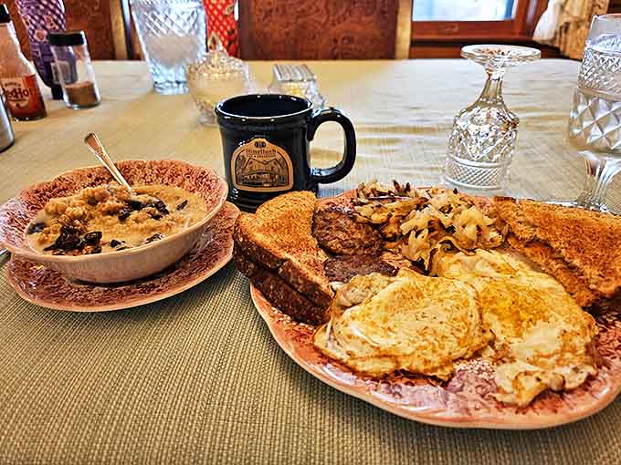 Breakfast Plate: Morning masterpieces arrive on vintage china&mdash;proof that breakfast deserves better than paper plates and drive-thru windows.