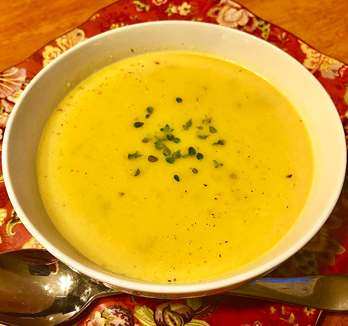 Butternut Squash Soup: Velvety smooth with subtle sweetness, this soup is basically autumn in a bowl&mdash;comfort food that hugs you from inside.