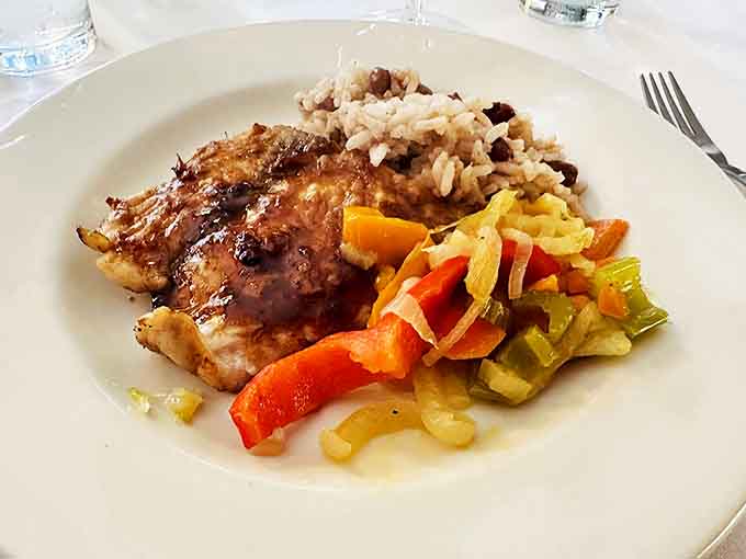 This chicken dish proves Dave's talents extend beyond pastry &ndash; tender meat, colorful vegetables, and perfectly cooked rice create a satisfying meal.