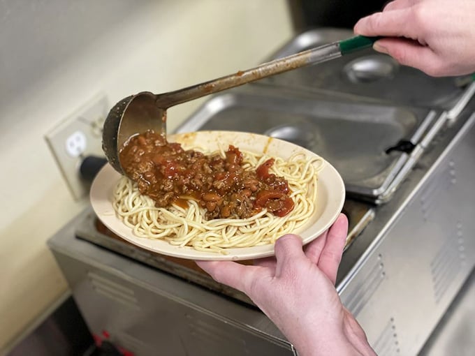 Chili mac that combines two comfort food classics into one glorious bowl &ndash; spaghetti noodles swimming in hearty, meaty chili goodness.