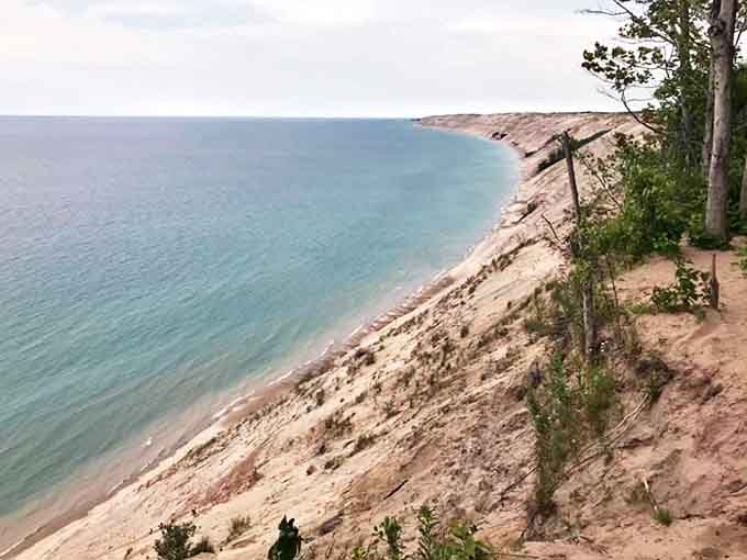 Devil's Slide offers a dramatic reminder of Lake Superior's power, where sand and stone create a natural toboggan run to the water's edge.