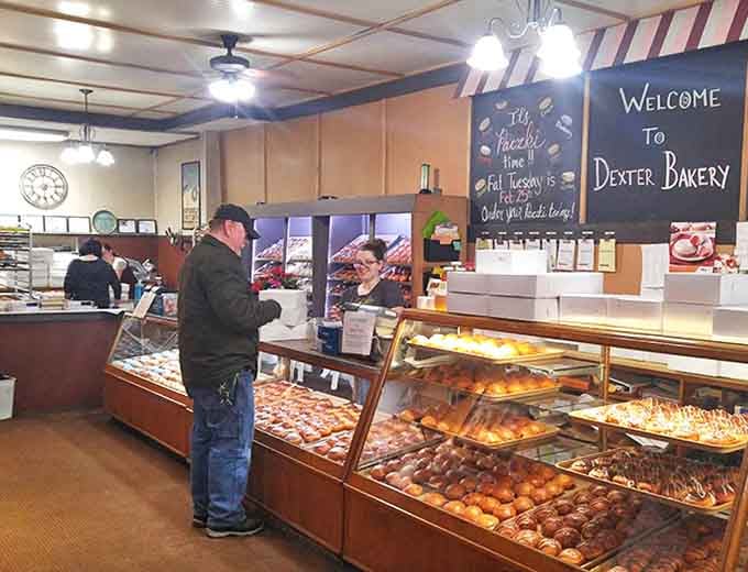 The counter experience: where hopes are realized, diet plans abandoned, and the phrase "I'll just take one" becomes a laughable fiction.