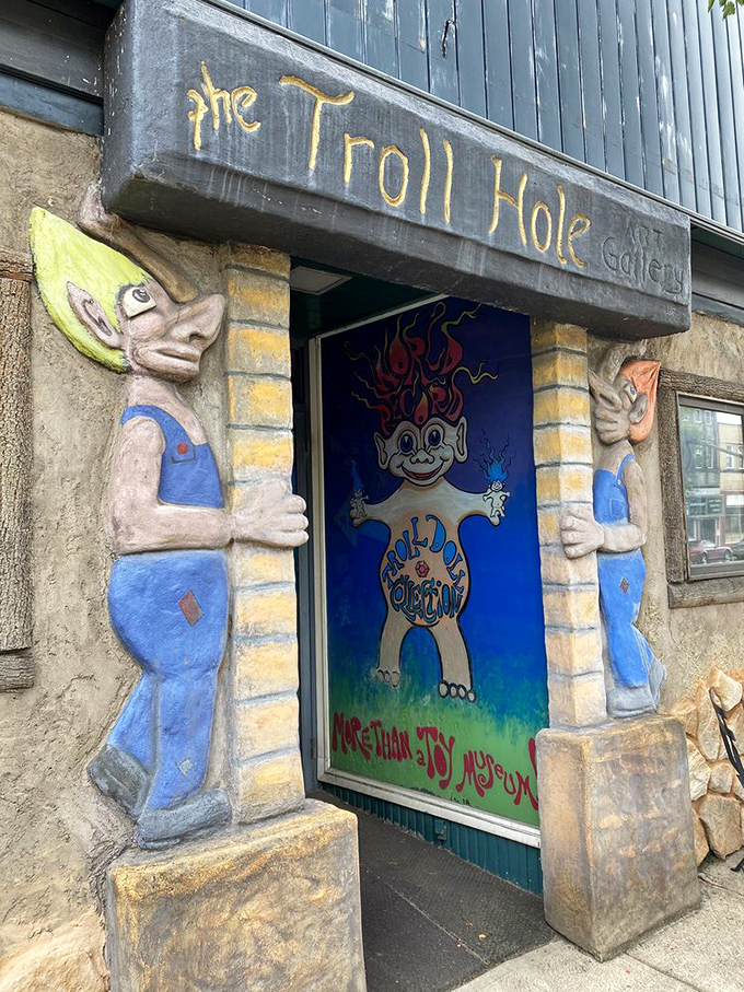 The entrance practically vibrates with personality, daring you not to smile before you even step inside.