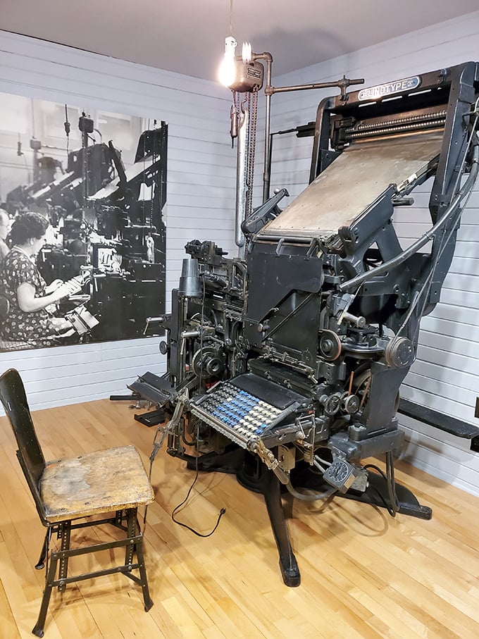 This antique printing press reminds us of a time when "going viral" meant catching something that required bed rest and chicken soup.