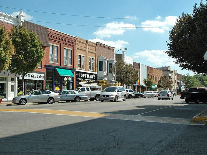 Downtown shopping district &ndash; where store owners remember your name instead of just your credit card number.