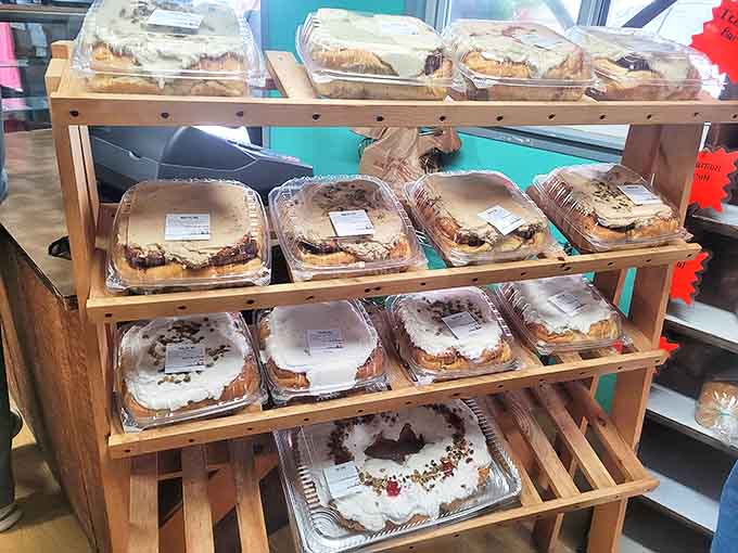 Freshly baked breads and pastries await eager customers, each one representing hours of patient work and generations of handed-down expertise.