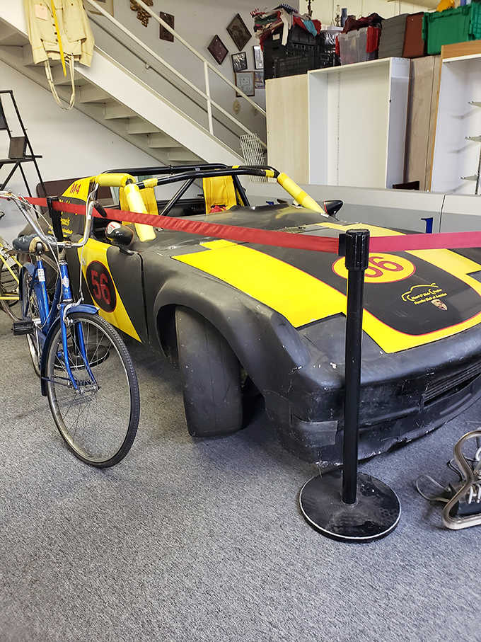 This modified Porsche 914 race car isn't just transportation, it's automotive history frozen in time. Speed and style from an era when cars had personality.