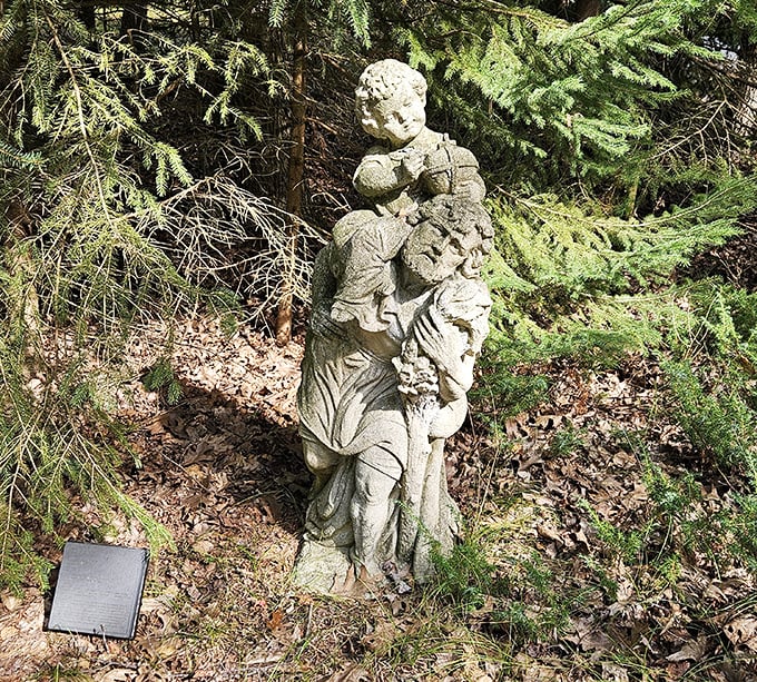 Saint Christopher carries his precious burden through the forest, his determined expression suggesting he knows exactly where he's headed.