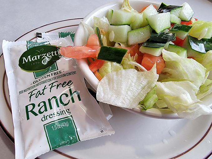 Even the salads at Cruisers come with a side of generosity &ndash; fresh, crisp vegetables offering a brief nod to nutrition before pie.