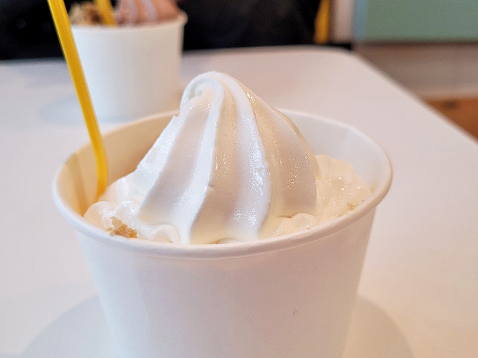 Soft serve perfection that swirls like a cloud. This isn't just ice cream&mdash;it's what angels eat when no one's looking.