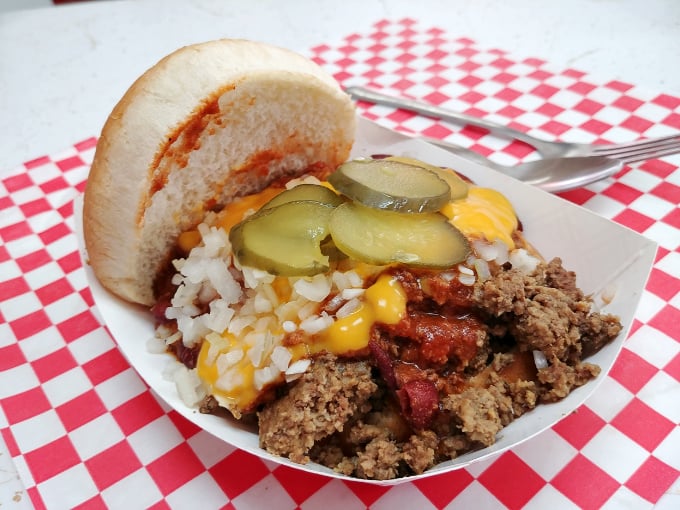 The Western Burger deconstructed &ndash; a beautiful chaos of loose meat, onions, pickles and cheese that challenges conventional burger physics.