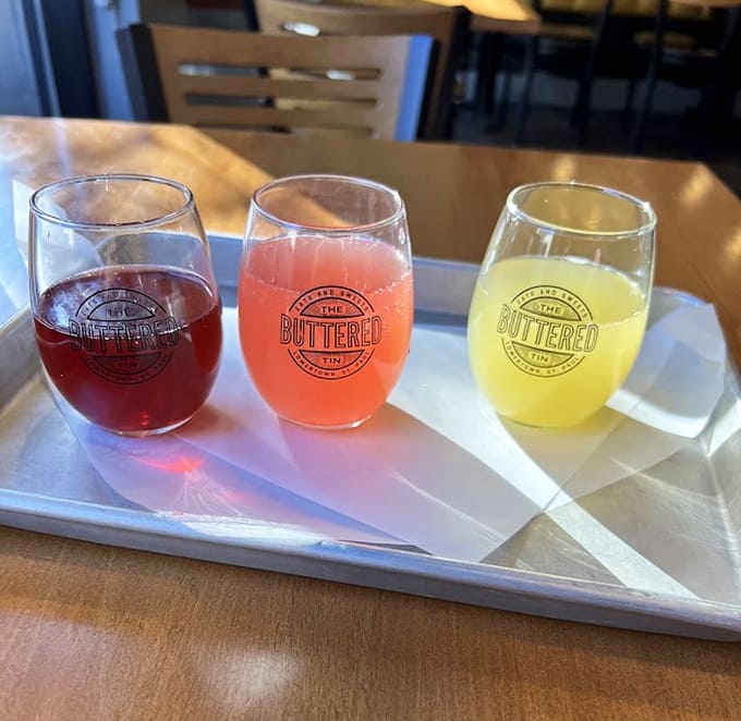 The mimosa flight &ndash; three different fruit juices paired with sparkling wine &ndash; turning brunch into a delightful research project that happens to involve alcohol.