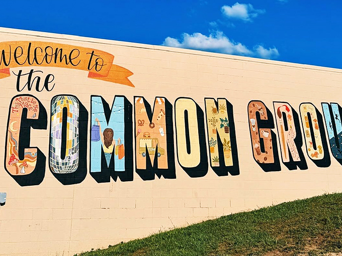 "Welcome to the Common Ground" – this vibrant mural captures Medina's community spirit in a kaleidoscope of colors that practically begs for a selfie.