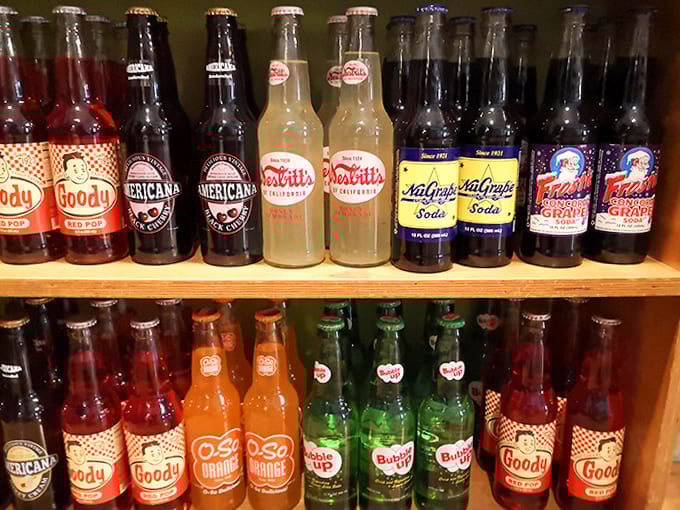 Vintage-style bottled sodas add nostalgic refreshment to complement all those sweet treats you're definitely buying.