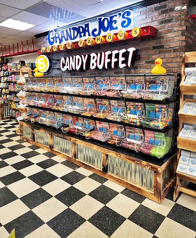 Grandpa Joe's World Famous Candy Buffet &ndash; where $5 buys you a bag and a serious sugar rush.