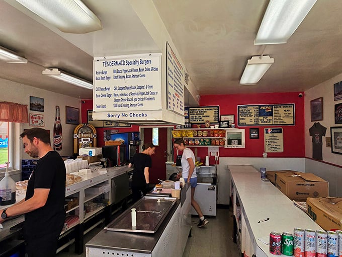 The narrow dining area feels like eating in your favorite aunt's kitchen&mdash;if your aunt happened to be an expert in loose meat sandwich architecture.