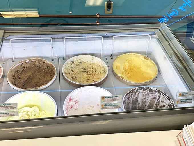 A frozen rainbow of possibilities &ndash; each flavor telling its own story, from French Silk's richness to Peachy Keen's summer memories.