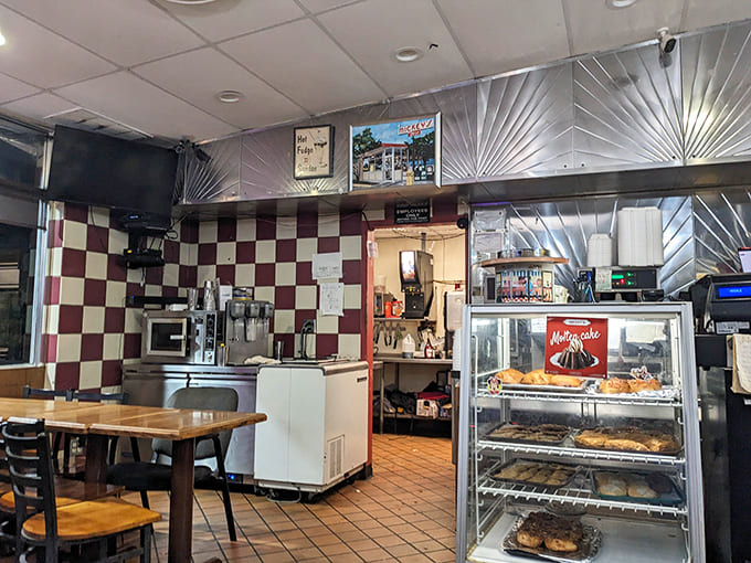 Classic checkered tiles and stainless steel &ndash; not designed by an interior decorator but perfected by decades of serving hungry Minnesotans.