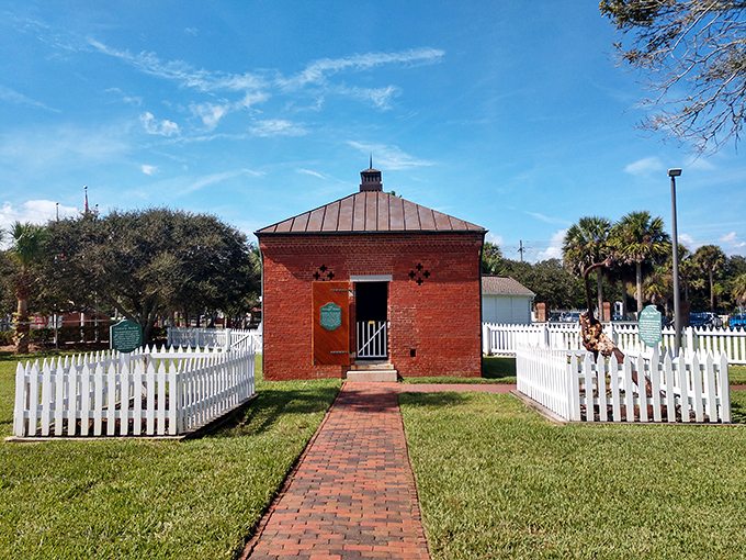 This unassuming brick building once stored the lifeblood of the lighthouse&mdash;oil that kept the beacon burning through countless nights of maritime darkness.