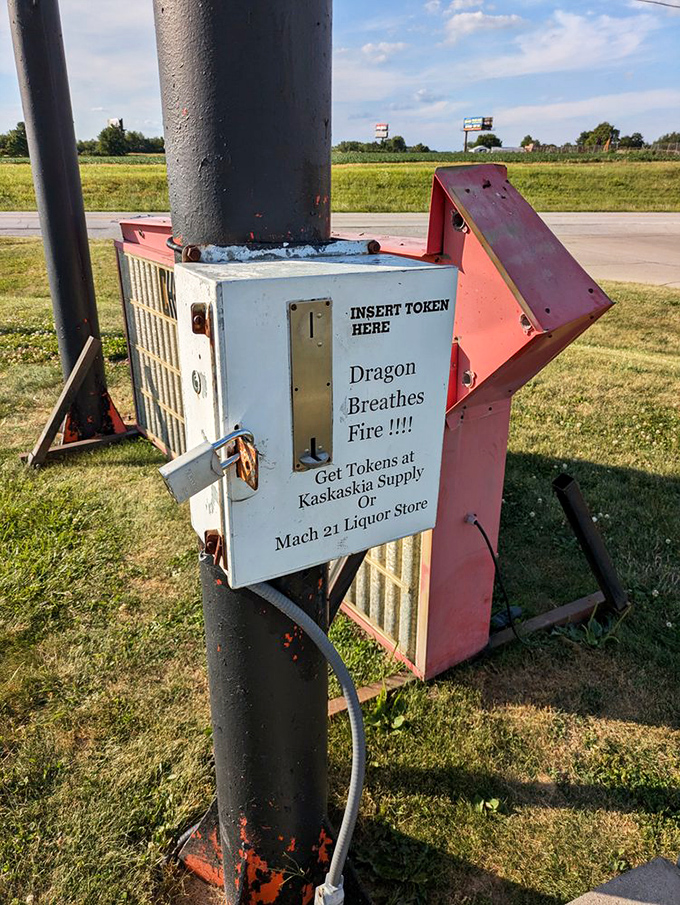 "Insert Token Here" promises the control box &ndash; a small investment for a memory that will last far longer than the flames.