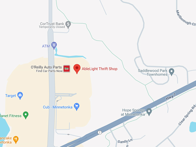 AbleLight Thrift Shop 10 Map