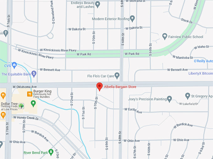 Albella Bargain Store 10 Map