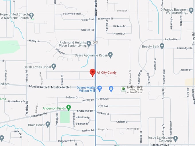 All City Candy 10 Map