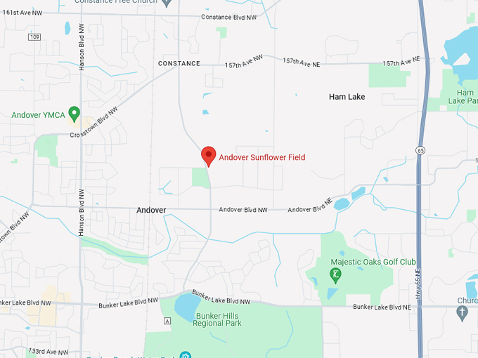 Andover Sunflower Field 10 Map