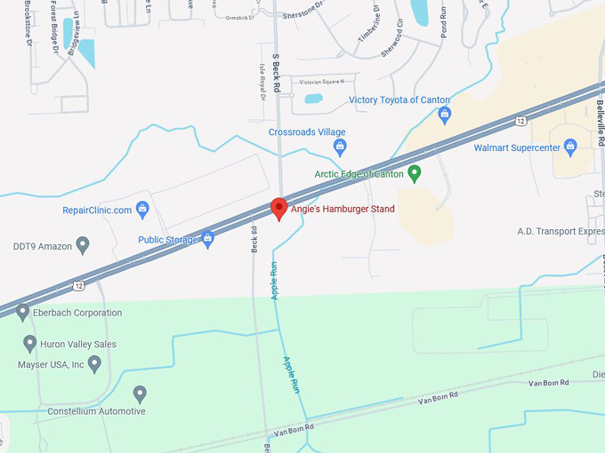 angie&rsquo;s hamburger stand 10 map