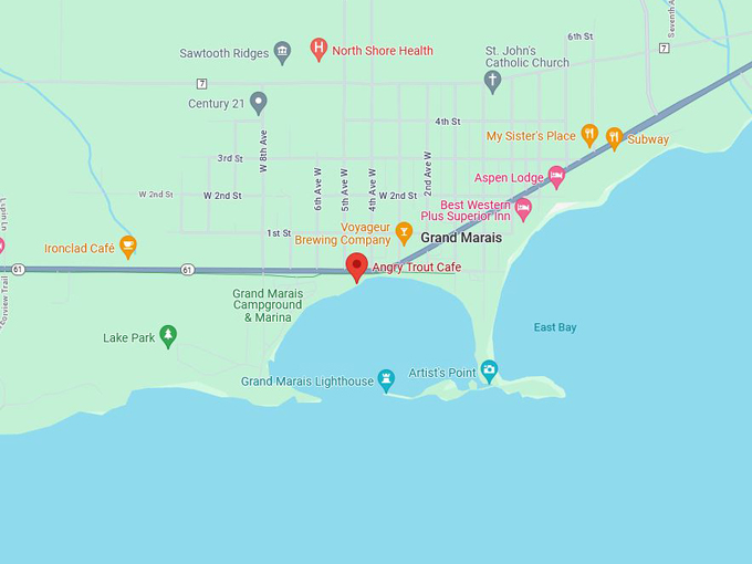 Angry Trout Cafe 10 map