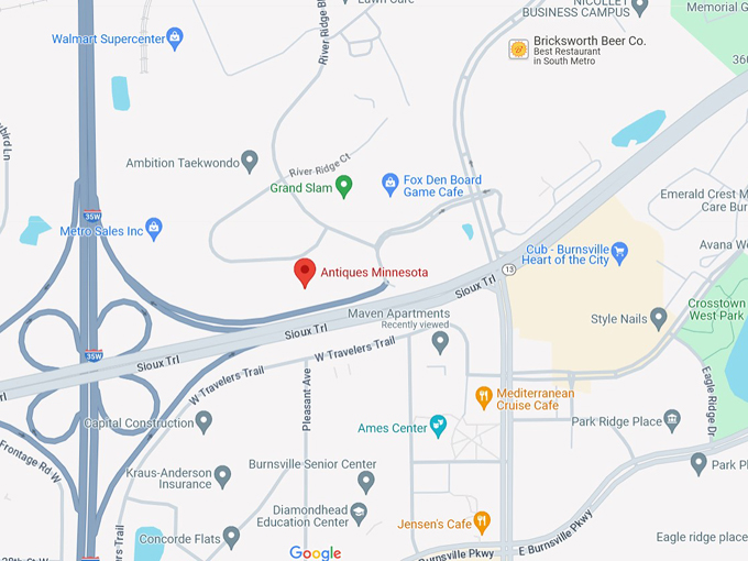 Antiques Minnesota Inc 10 map