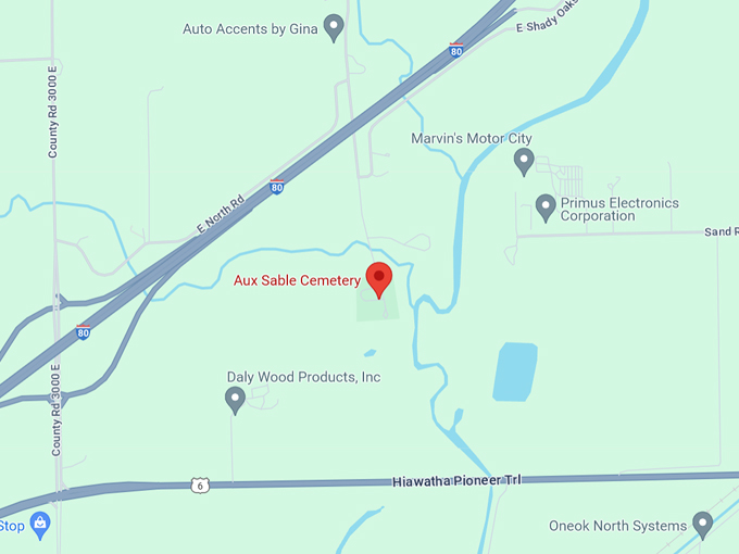 Aux Sable Cemetery 10 Map